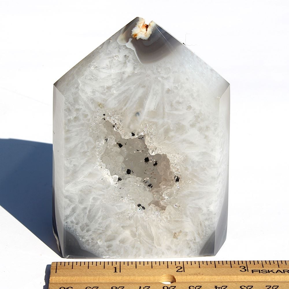 Quartz & Agate Point from Brazil - Bey's Rock Shop