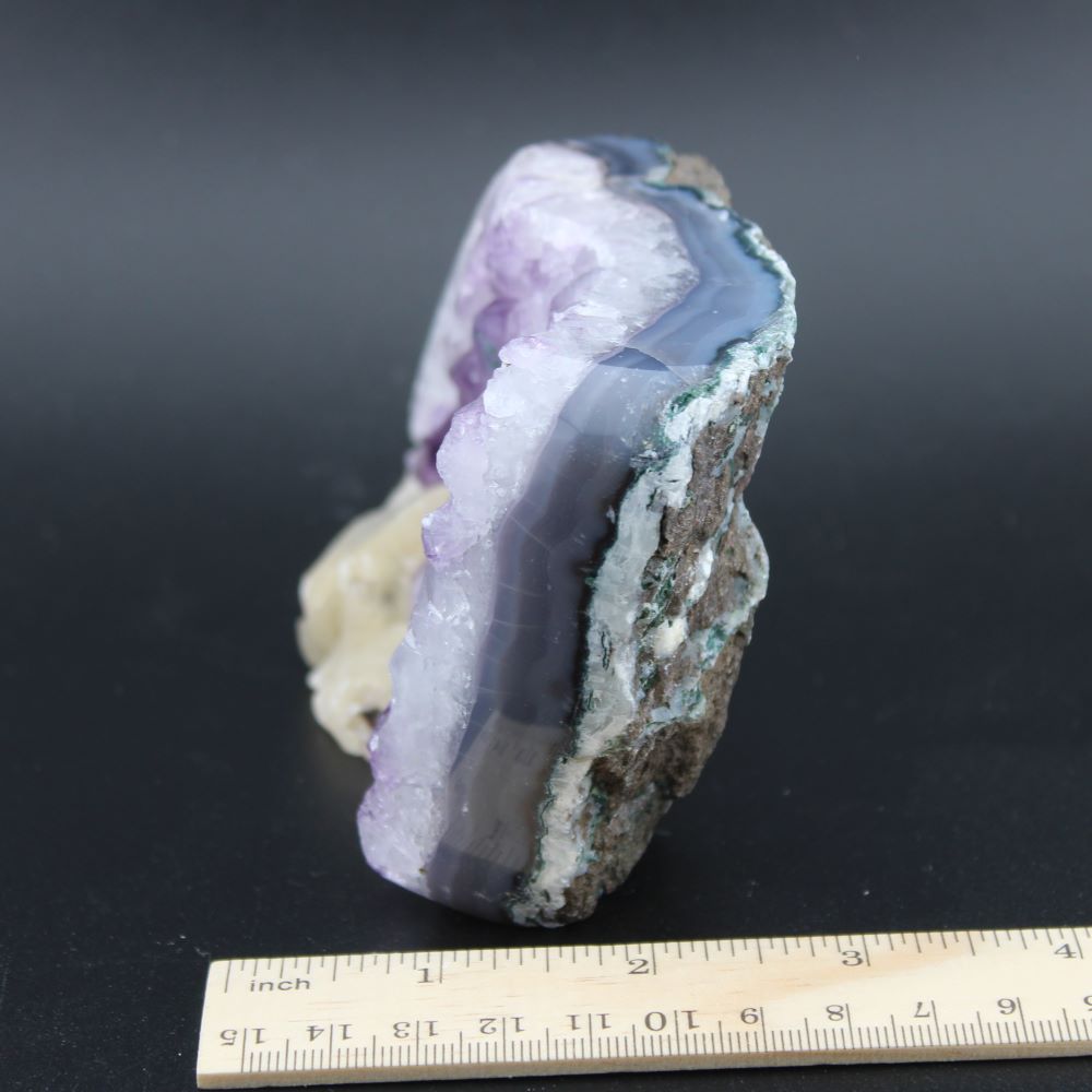 Amethyst, Polished Agate, & Calcite - Bey's Rock Shop