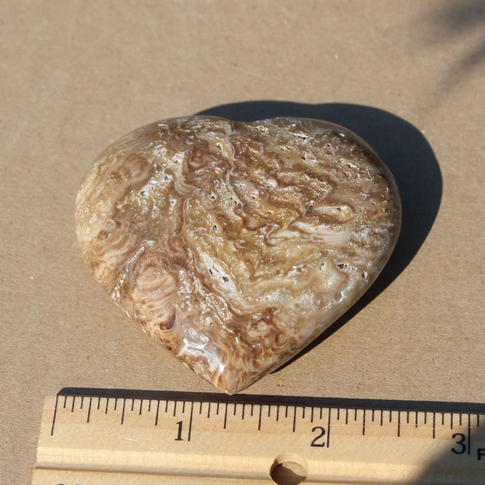 Chocolate Calcite Heart - Bey's Rock Shop