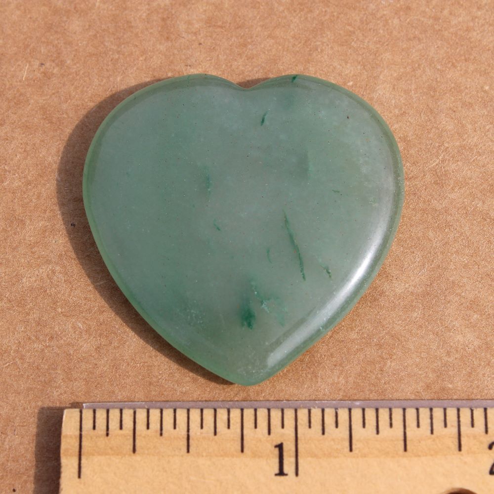 Green Aventurine Heart Worry Stone - Bey's Rock Shop