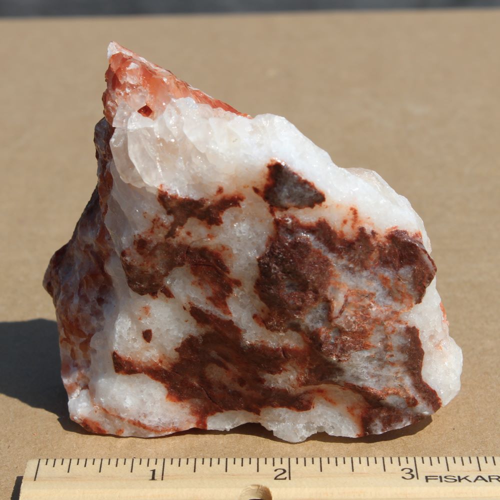 Red & White Calcite from Mexico - Bey's Rock Shop