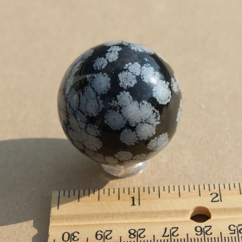 Snowflake Obsidian Sphere - Bey's Rock Shop